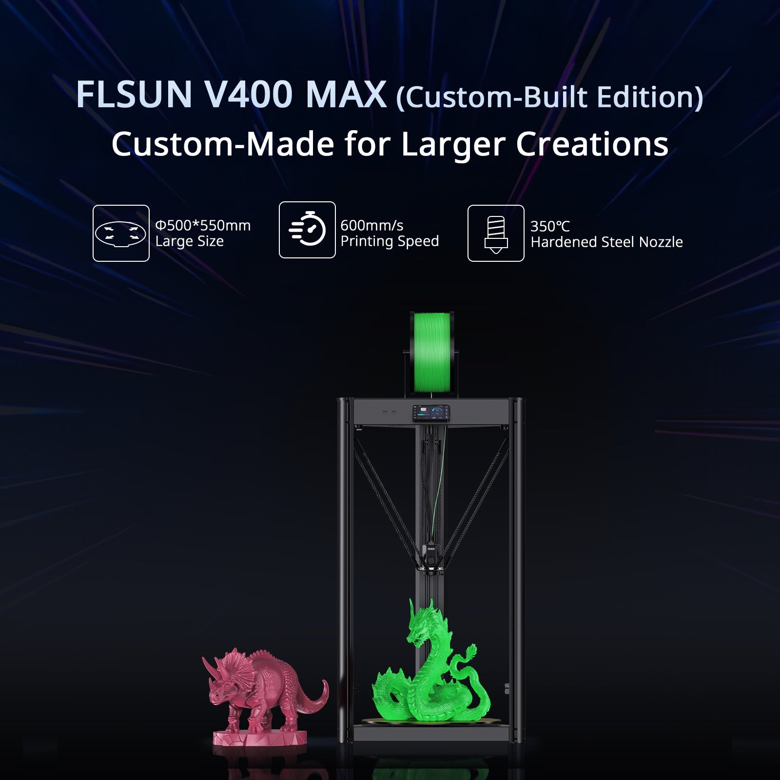 FLSUN V400 Max 3D Printer Large-Format Printing at Lightning-Fast 600m ...